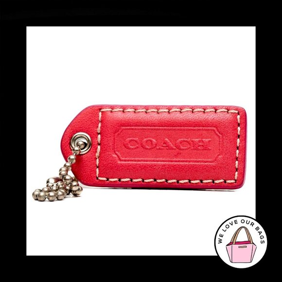 Coach | Accessories | 2 Vintage Coach Pink White Leather Nickel Key Fob ...